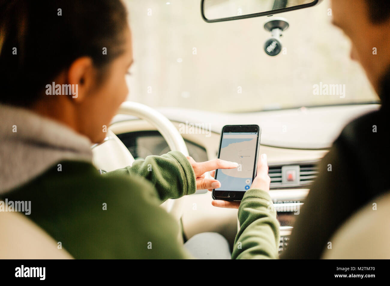 Directions in car hi-res stock photography and images - Alamy