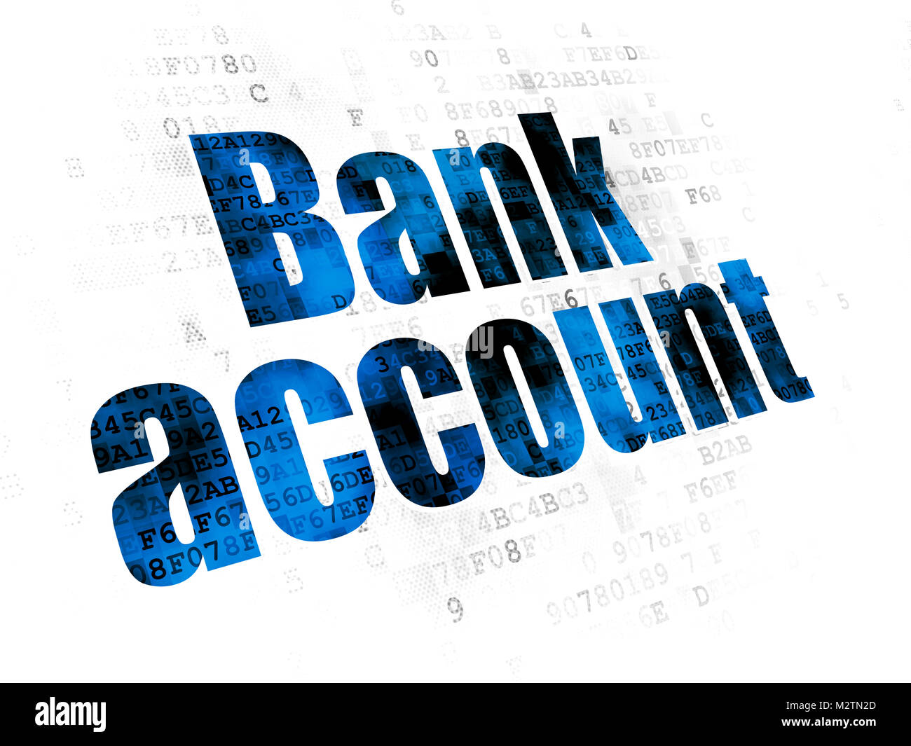 Banking concept: Bank Account on Digital background Stock Photo - Alamy