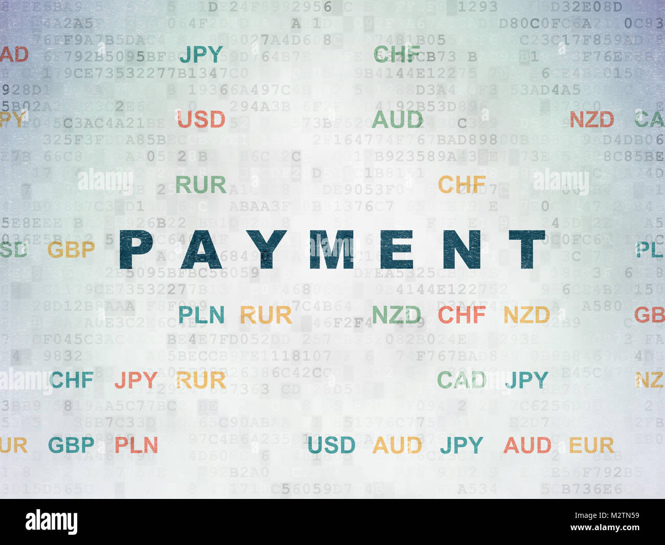 Currency concept: Payment on Digital Data Paper background Stock Photo ...