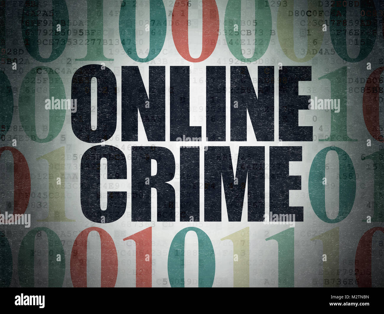 Protection concept: Online Crime on Digital Data Paper background Stock ...