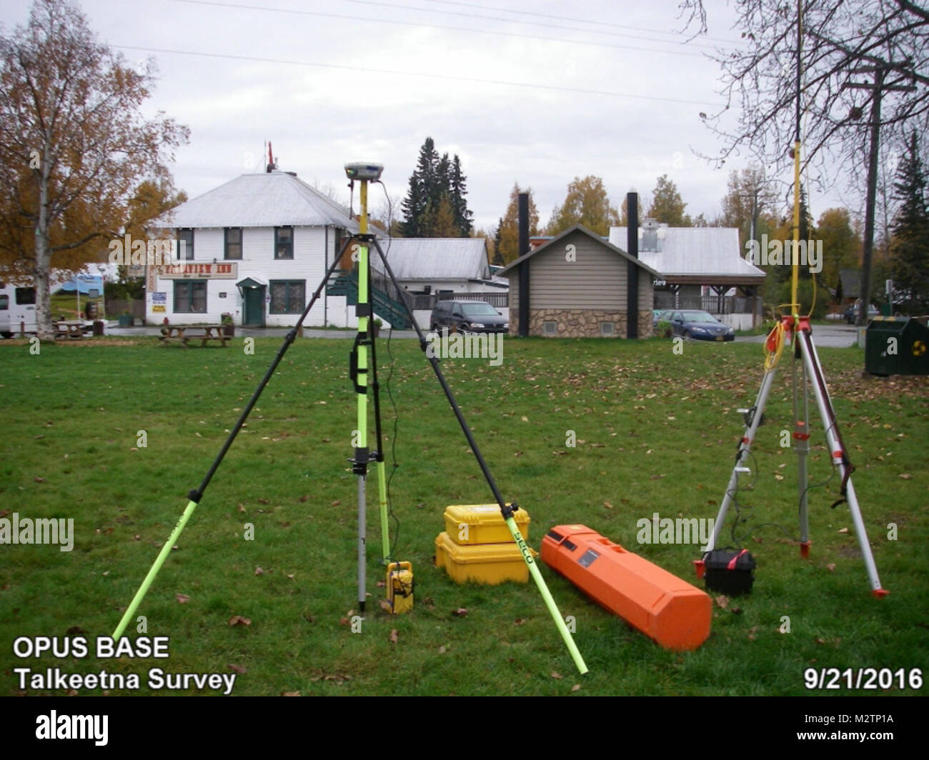 GPS survey in National park Stock Photo - Alamy