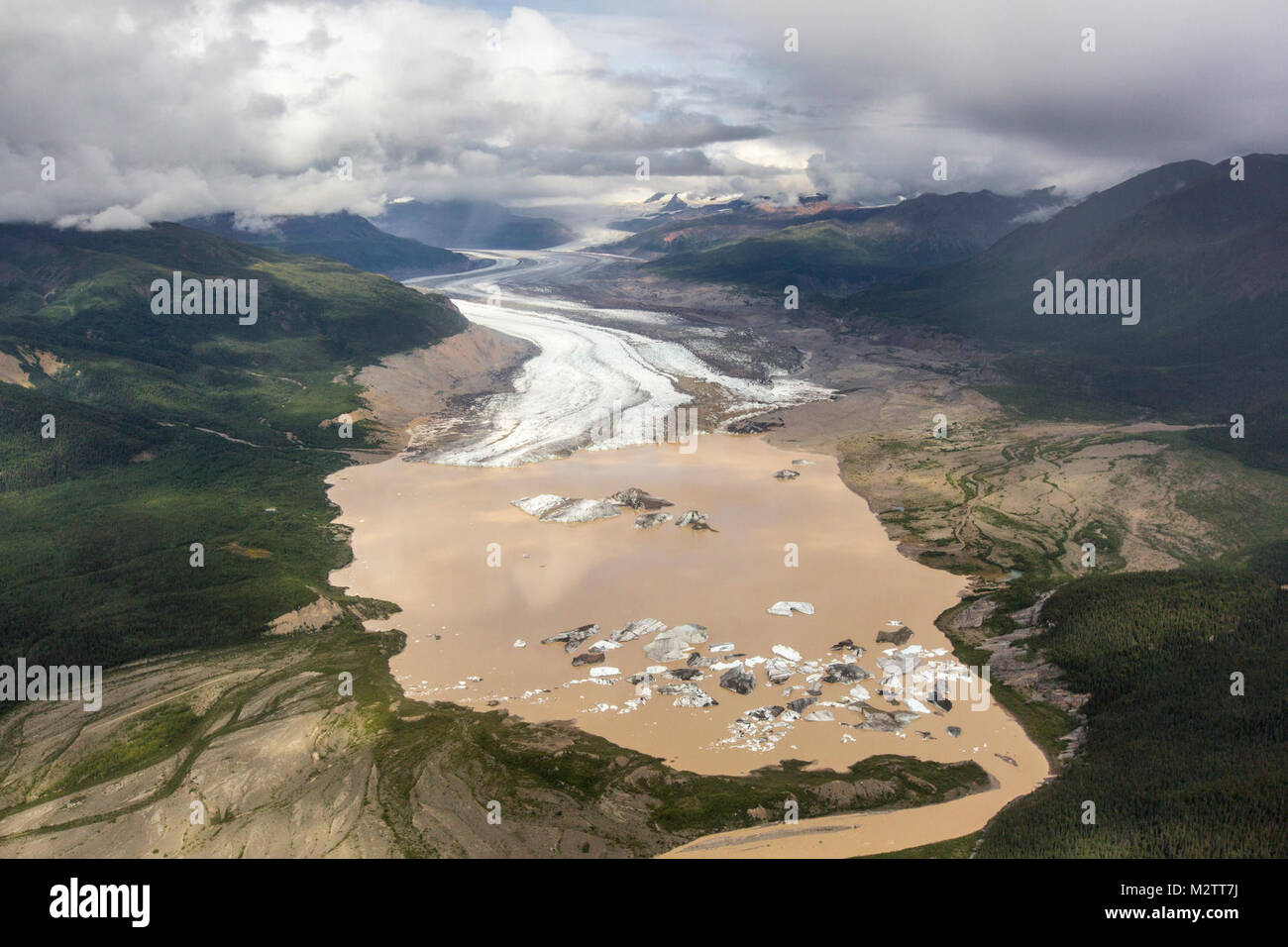 Toe of Nizina and Nizina Lake (only years old Stock Photo - Alamy