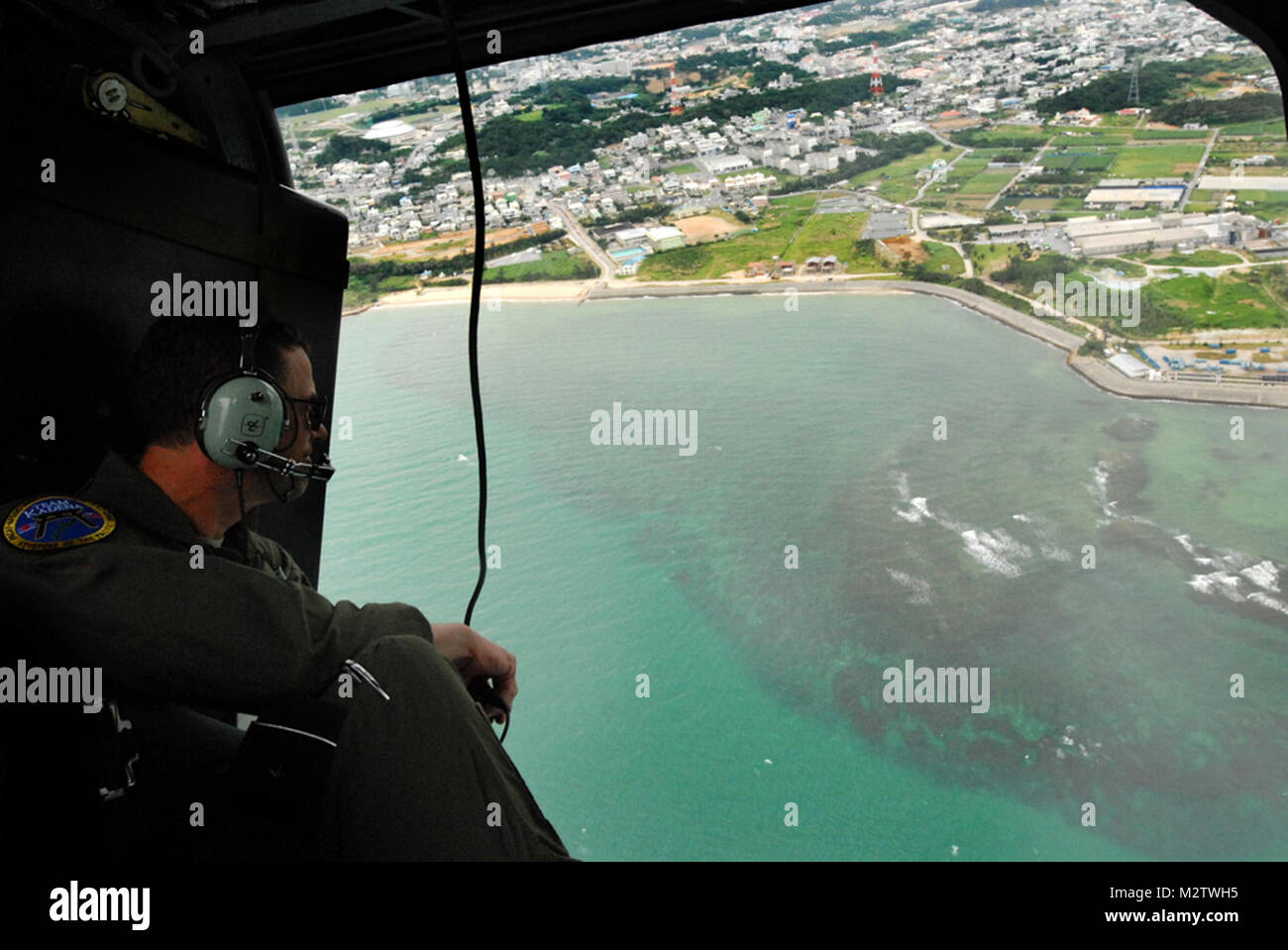 U.S. Air Force Brig. Gen. Matthew Molloy, 18th Wing commander, surveys ...