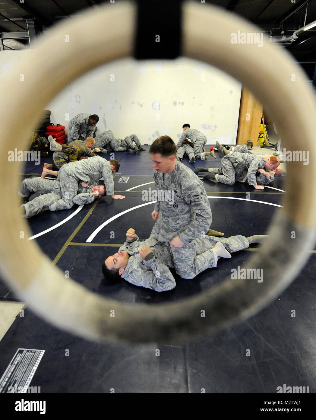 Air Force Airman 1st Class John Byrd and Air Force Airman 1st Class ...