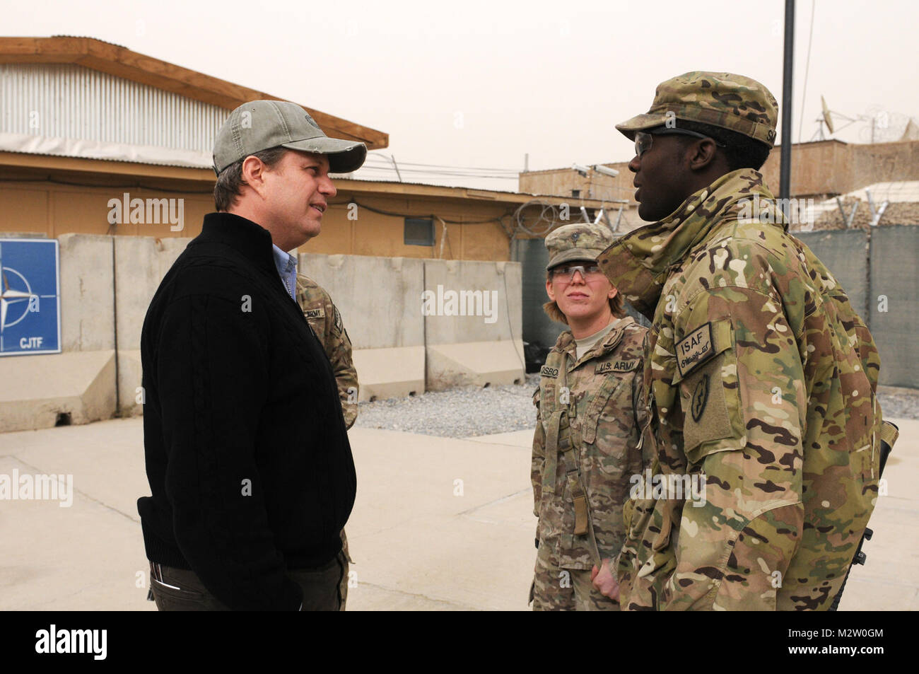U.S. Rep William Huizenga (R-MI) speaks to Sgt. Richard T. Smith ...