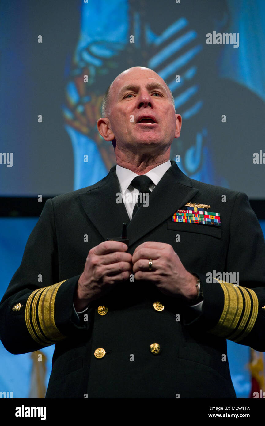 Vice Adm. Matthew Nathan, Navy surgeon general, speaks during the ...