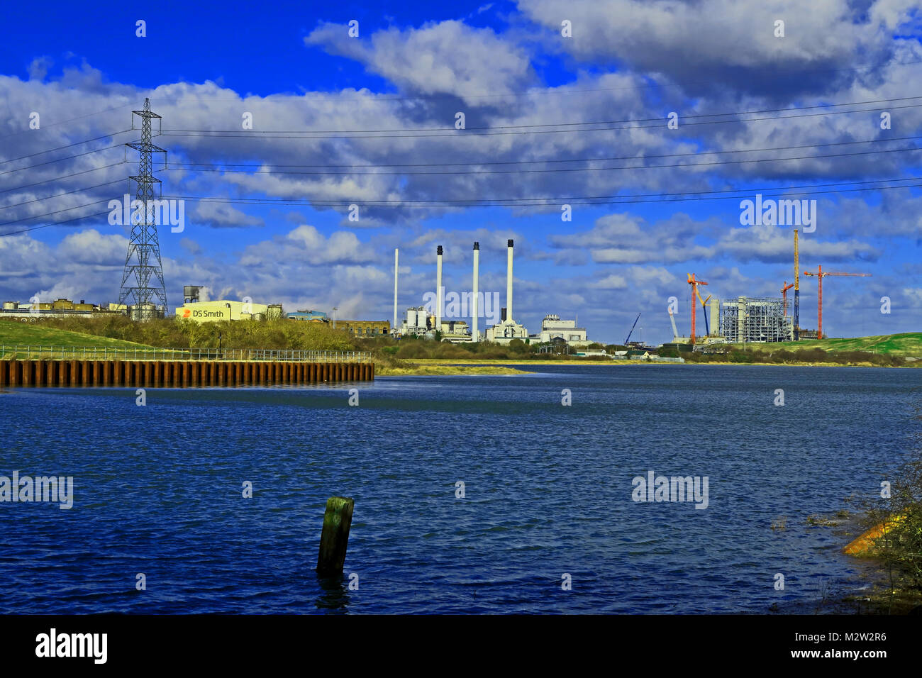 Pylons across water hi-res stock photography and images - Alamy