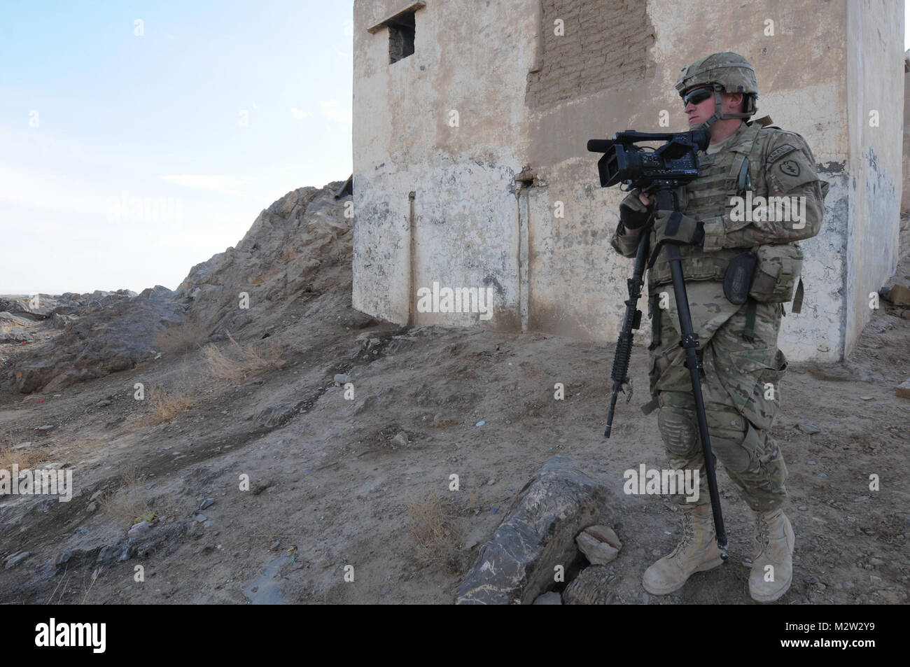 U.S. Army Pfc. Andrew Geisler, broadcast journalist assigned to the 1st ...