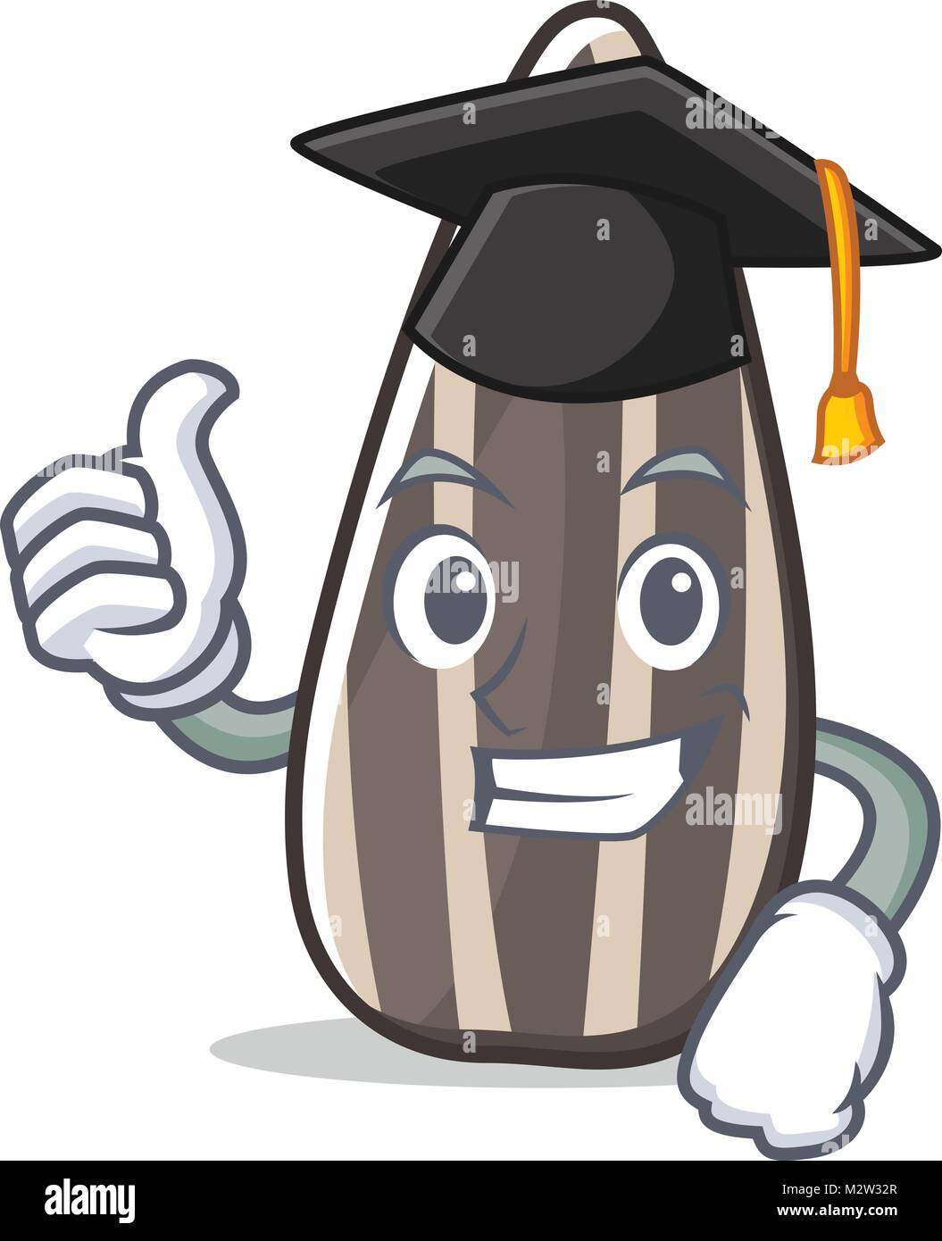 Graduation sunflower seed character cartoon Stock Vector Image & Art ...