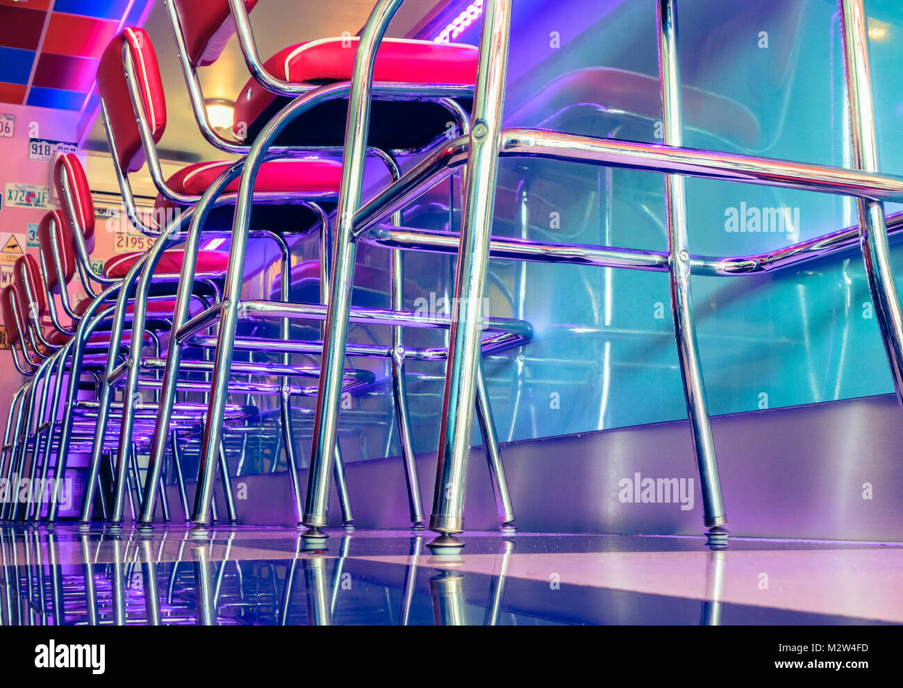 American diner interior hi-res stock photography and images - Alamy