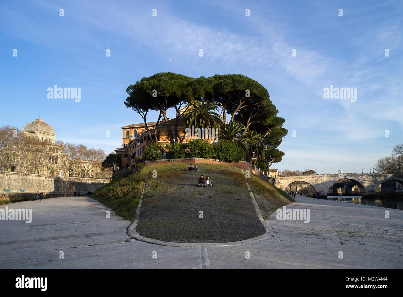 Rome, Italy: Tiberina island on the Tevere river Stock Photo - Alamy