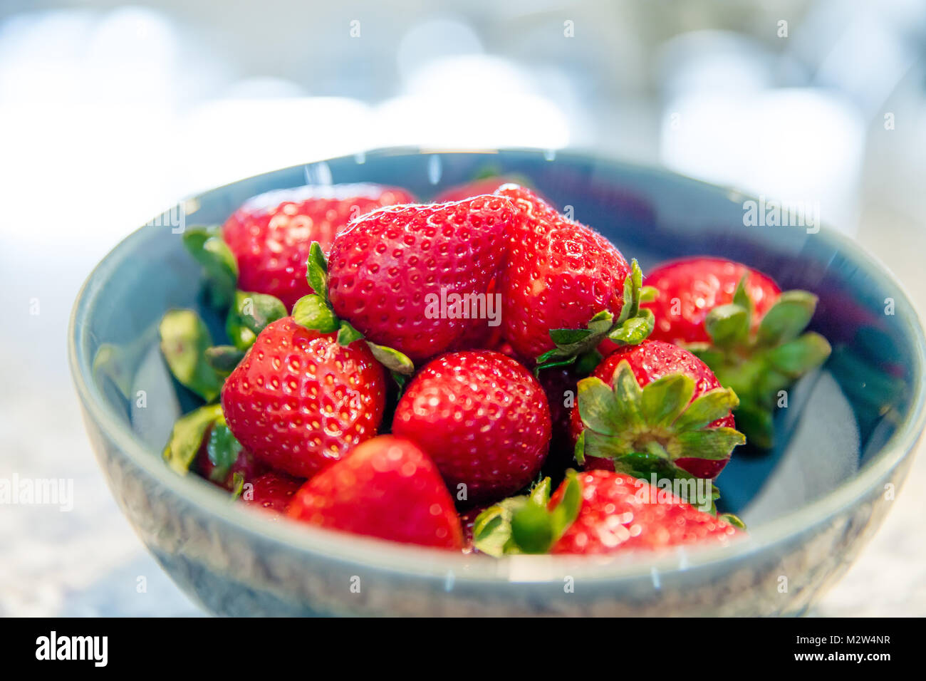 Bowl of Strawberries Stock Photo - Alamy