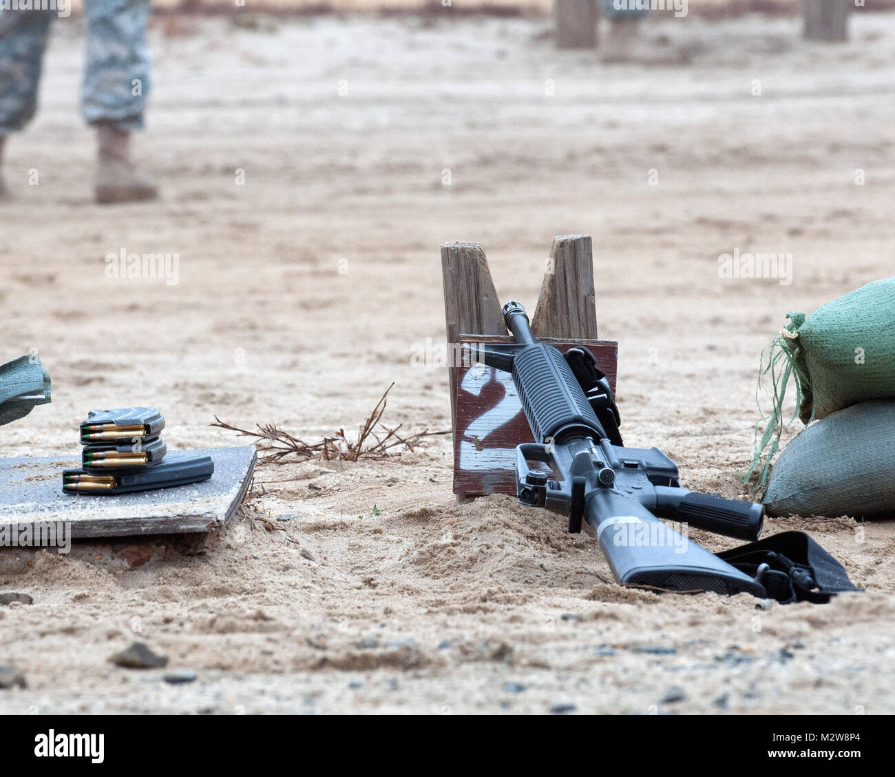 Soldiers with the 316th ESC practice their marksmenship skills at the ...