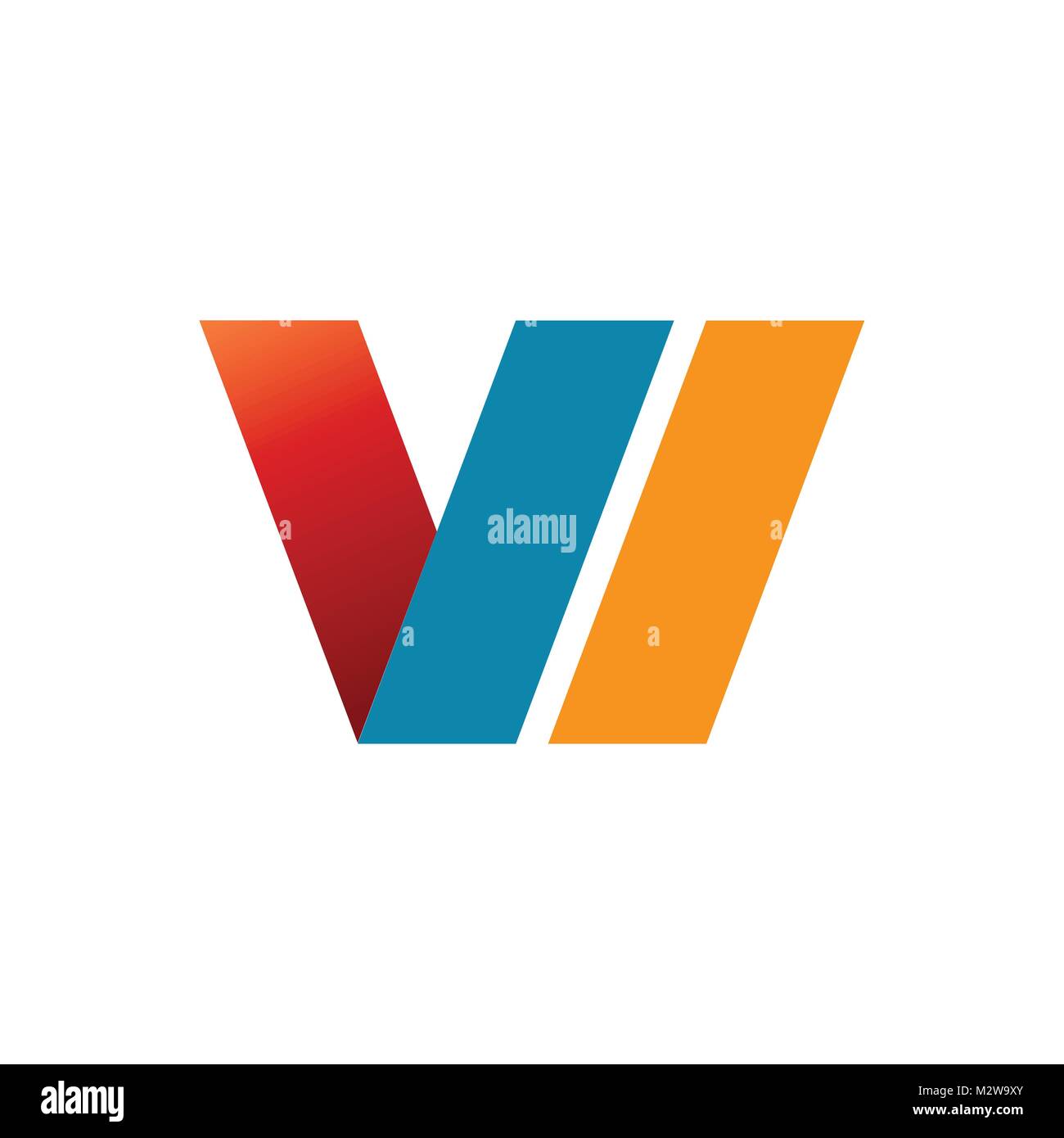 Initial V Slanted Abstract Corporate Symbol Vector Illustration Graphic ...