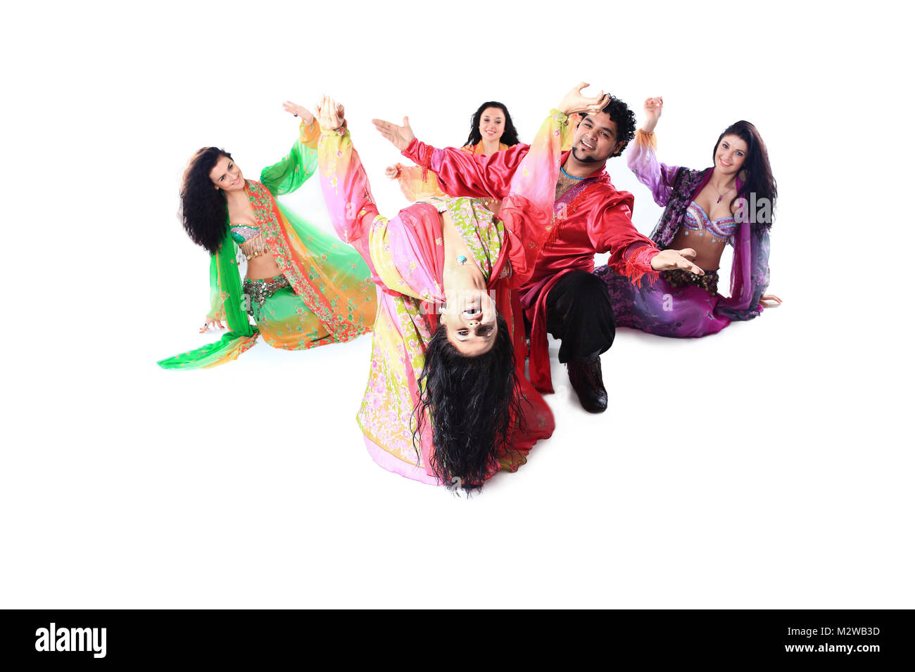 professional dance troupe of Gypsies in traditional dress performs folk ...