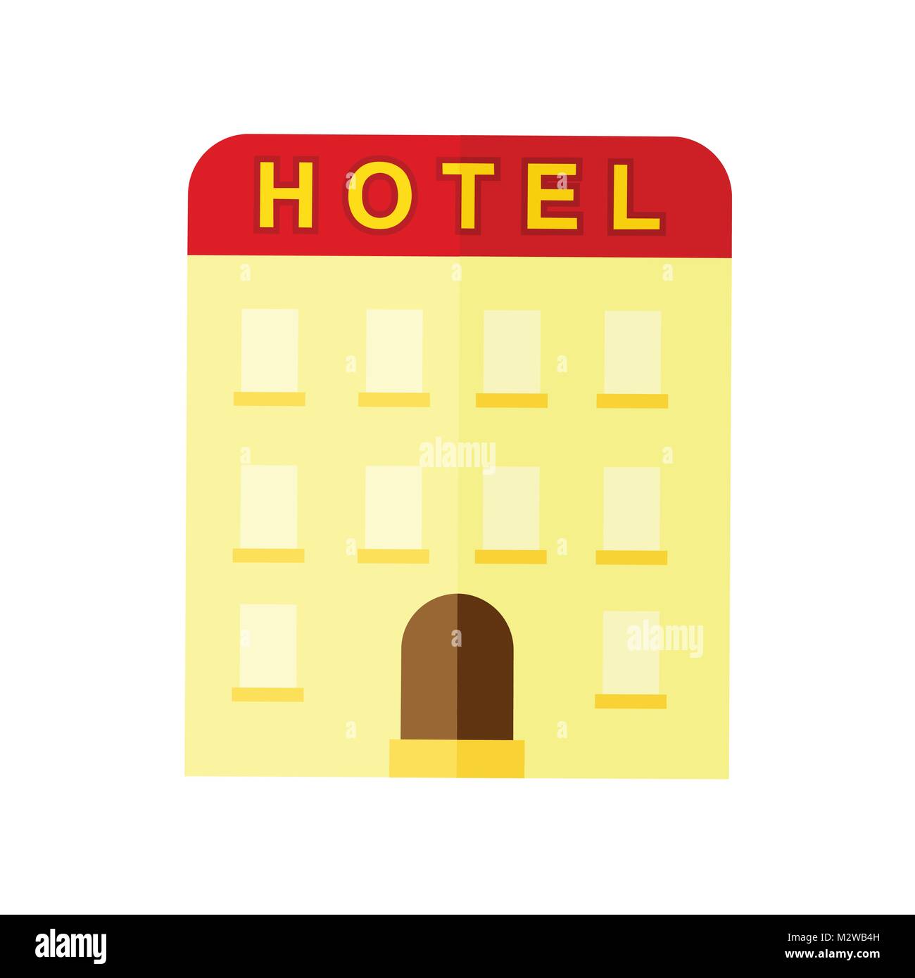 Simple Hotel Destination Vector Illustration Graphic Design Stock ...