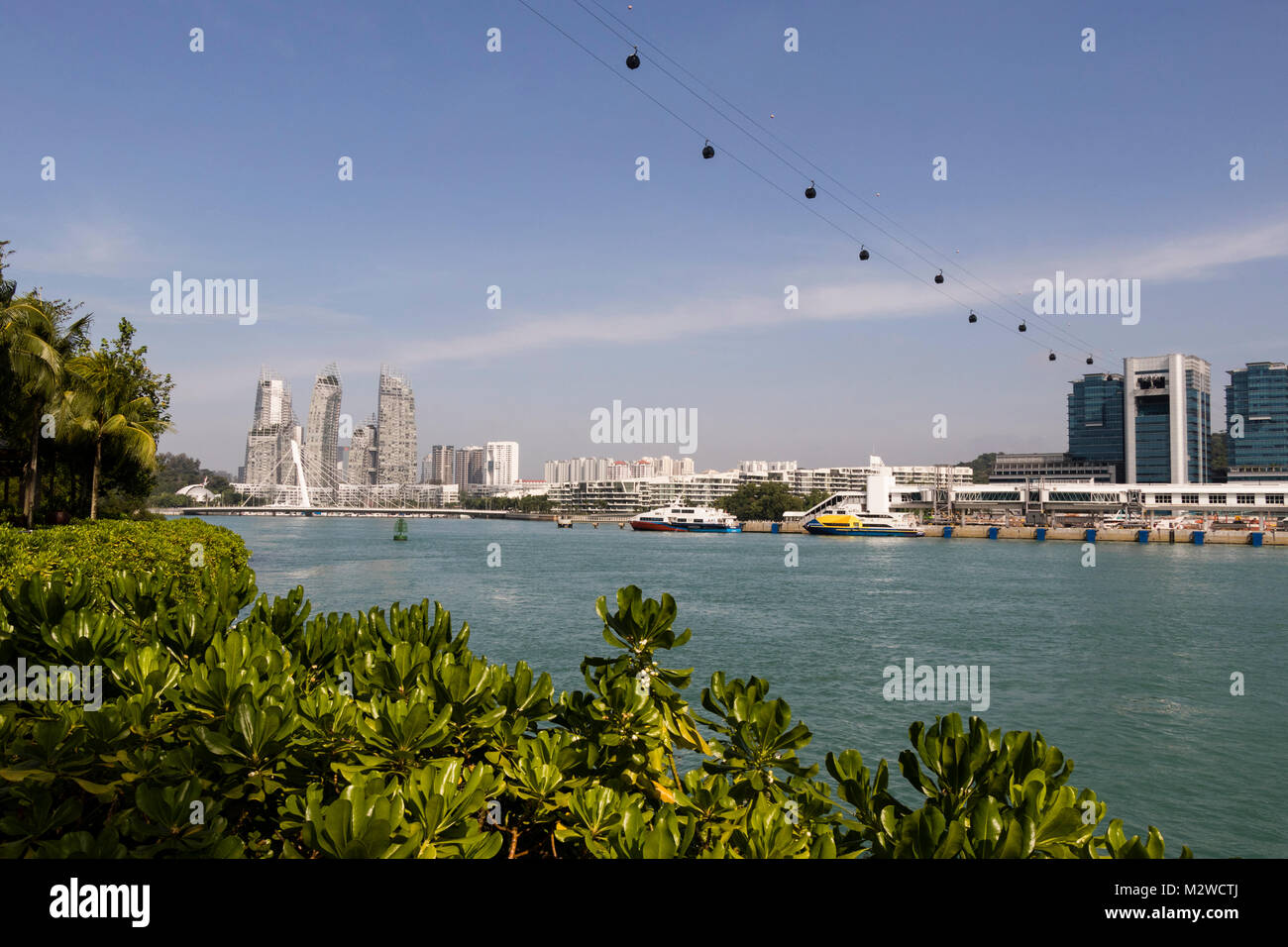 KEPPEL BAY, SINGAPORE, December 10 2017: Marina at Keppel Bay in ...