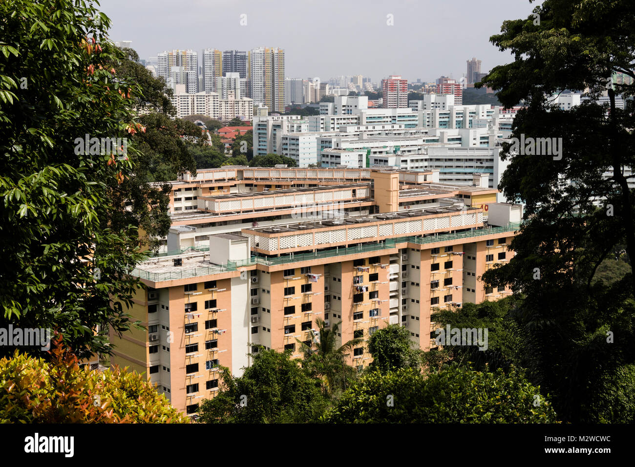 SINGAPORE, DECEMBER 10, 2017: View of Singapore from Mount Faber park ...