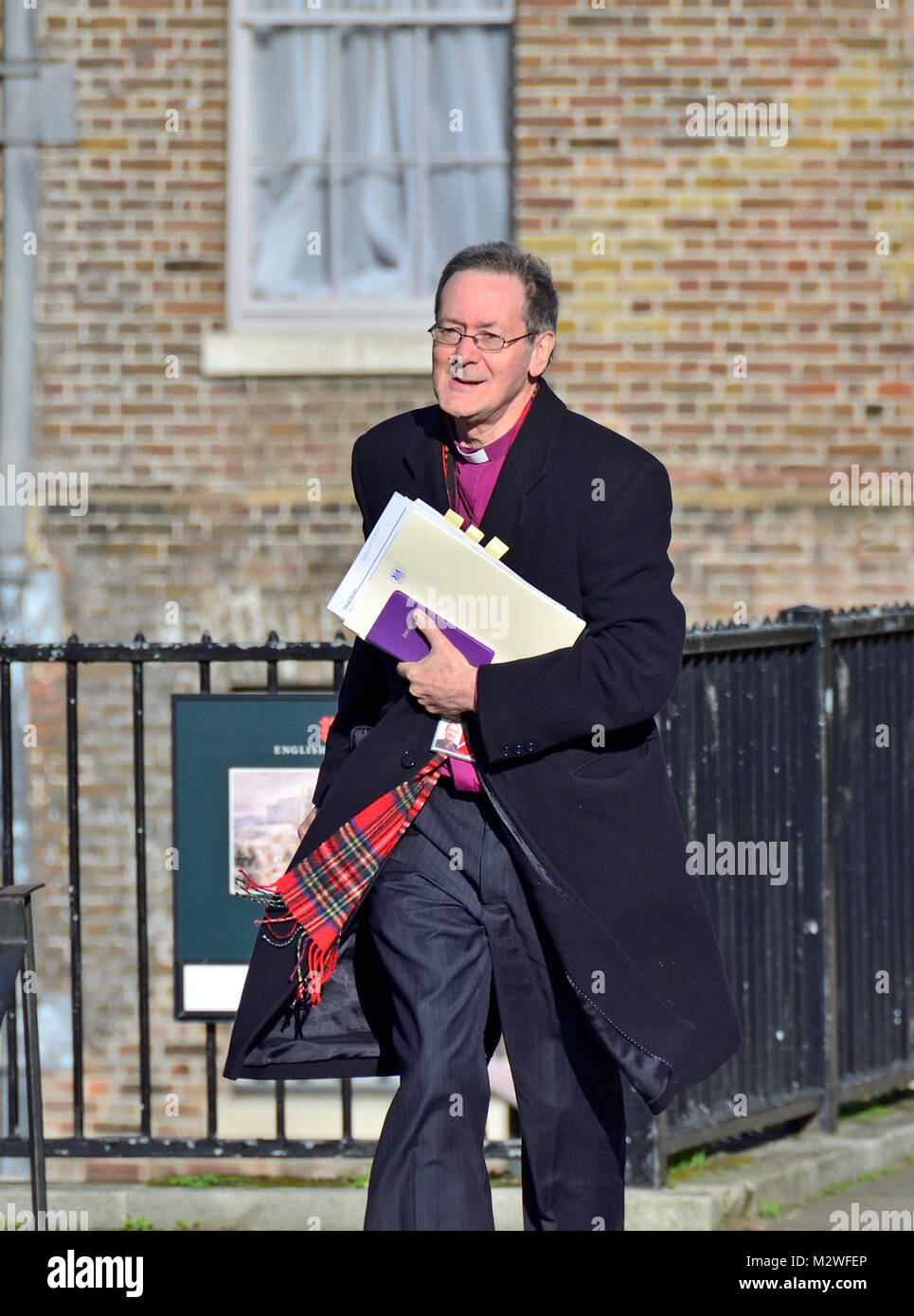 The Rt Revd Dr Alastair Redfern, Bishop of Derby, hurrying across ...
