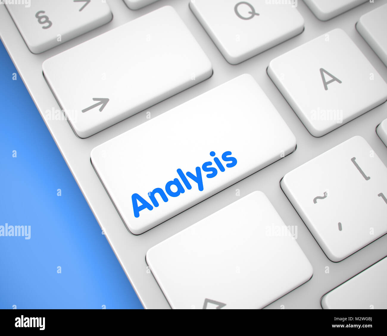 Analysis - Text on the White Keyboard Button. 3D Stock Photo - Alamy