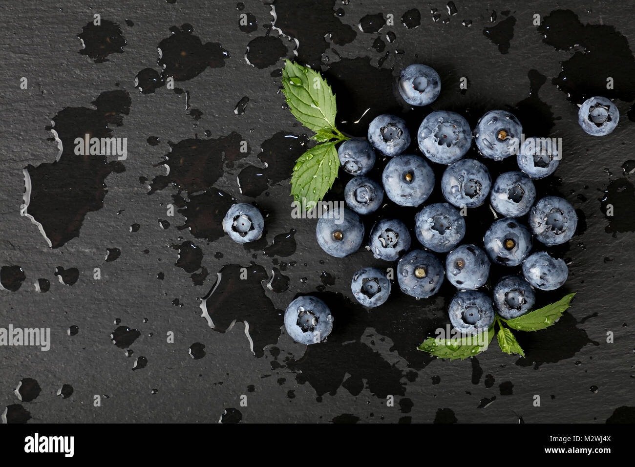 Fresh blueberry drops water hi-res stock photography and images - Alamy