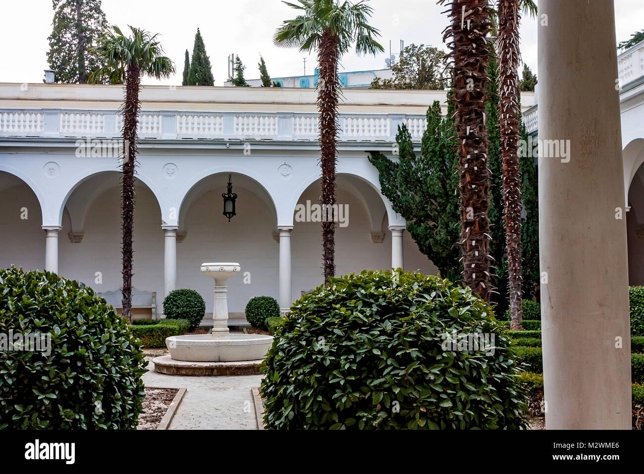 LIVADIA, RUSSIA - MARCH 21, 2011: Italian courtyard of the Livadia ...