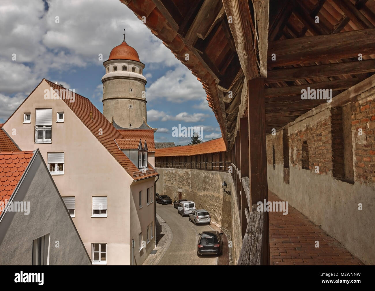 City Wall and Tower - Nordlingen - Germany Stock Photo - Alamy