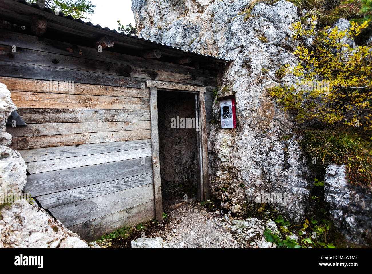 Trenches in Dolomites, Cinque Torri Stock Photo - Alamy
