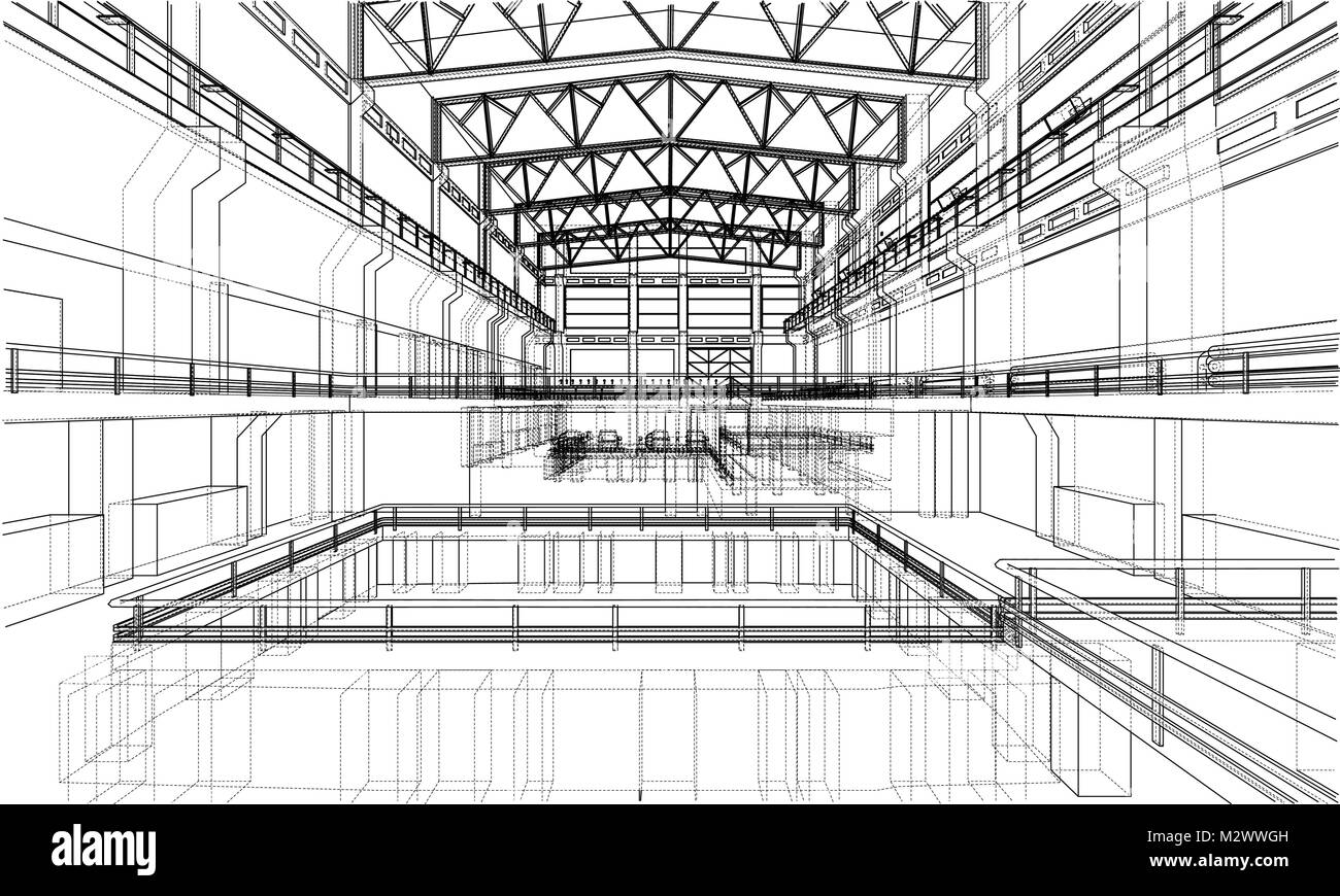 Warehouse sketch. Vector Stock Vector Image & Art - Alamy