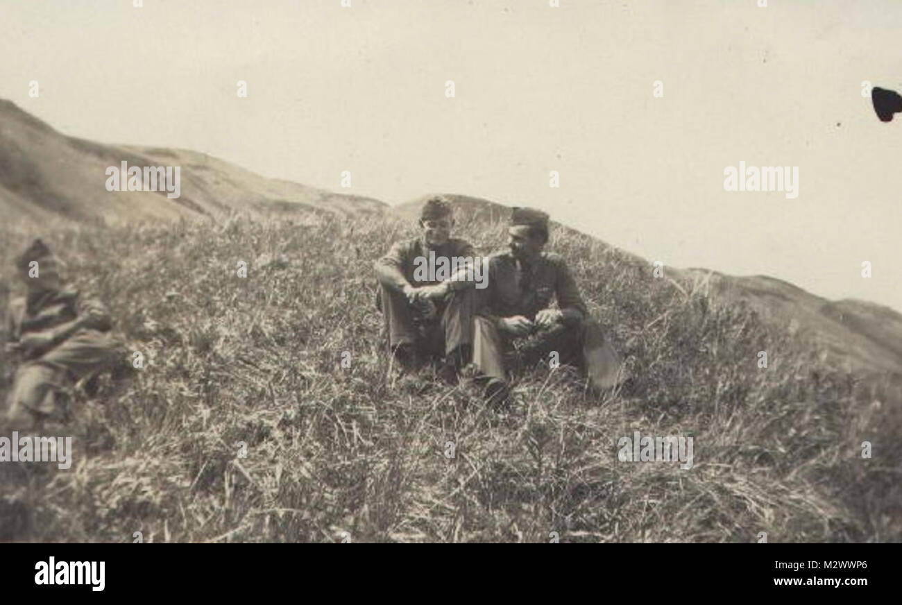 World War Two, black and white photo of soldiers in countryside Stock ...