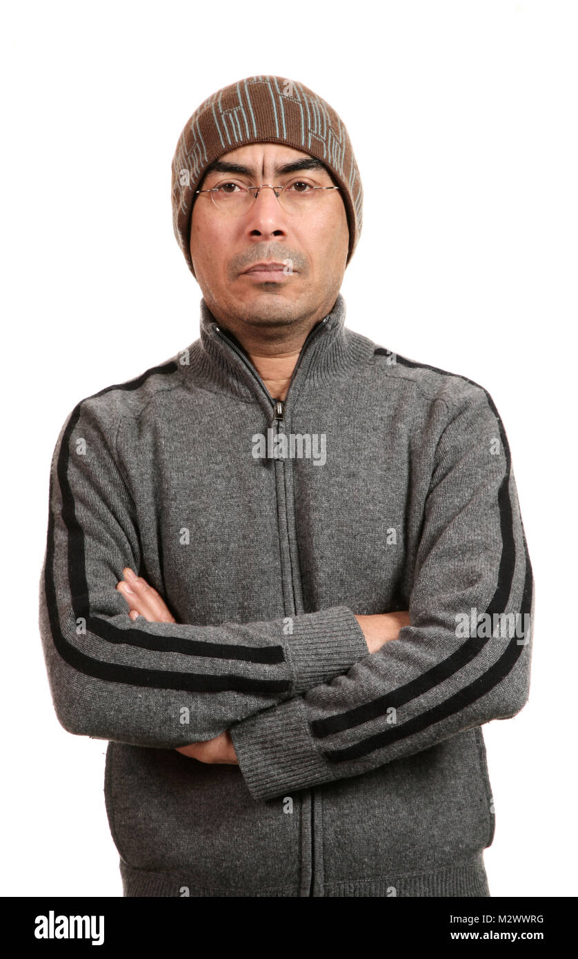 man isolated portrait over white background Stock Photo - Alamy