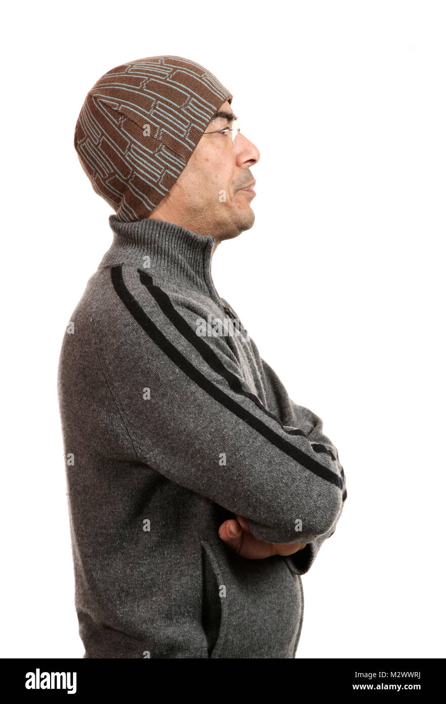 man isolated portrait over white background Stock Photo - Alamy