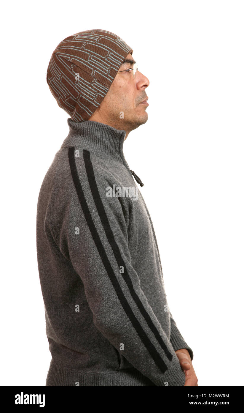 man isolated portrait over white background Stock Photo - Alamy