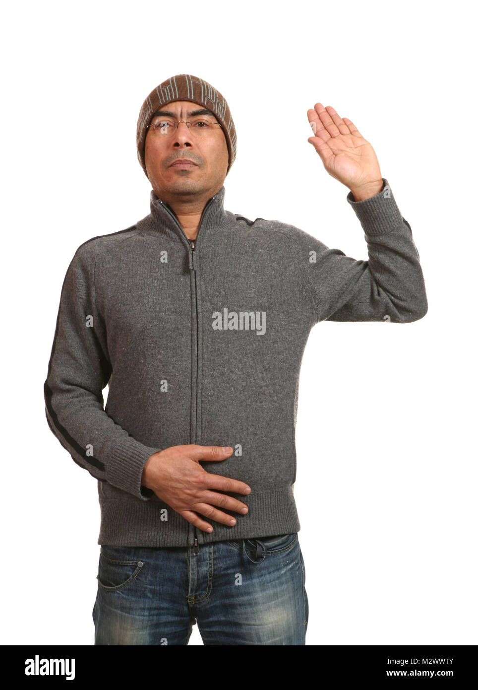 man isolated portrait over white background Stock Photo - Alamy