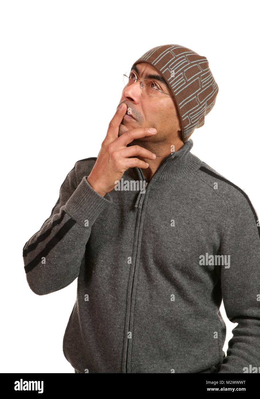 man isolated portrait over white background Stock Photo - Alamy