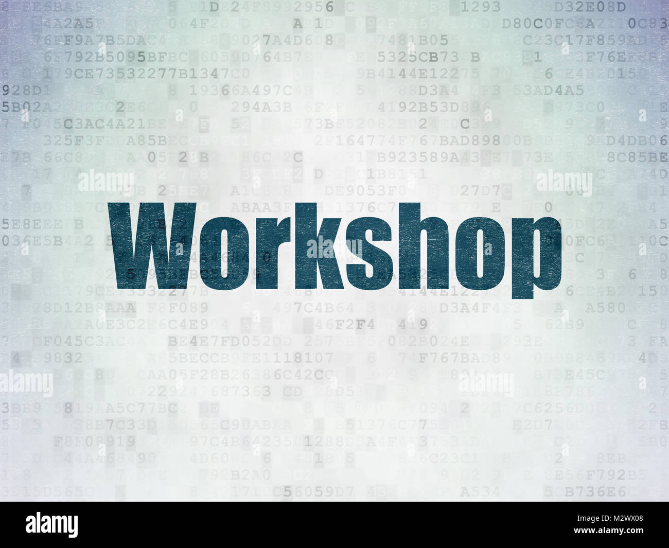 Learning concept: Workshop on Digital Data Paper background Stock Photo ...
