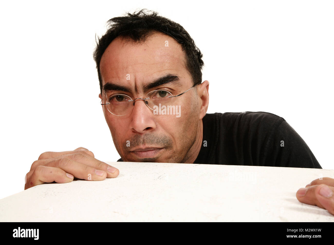 man isolated portrait over white background Stock Photo - Alamy