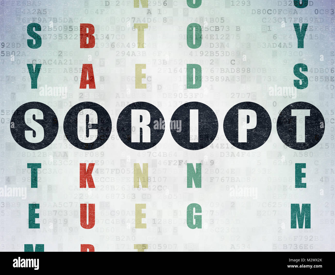 Programming concept: Script in Crossword Puzzle Stock Photo - Alamy