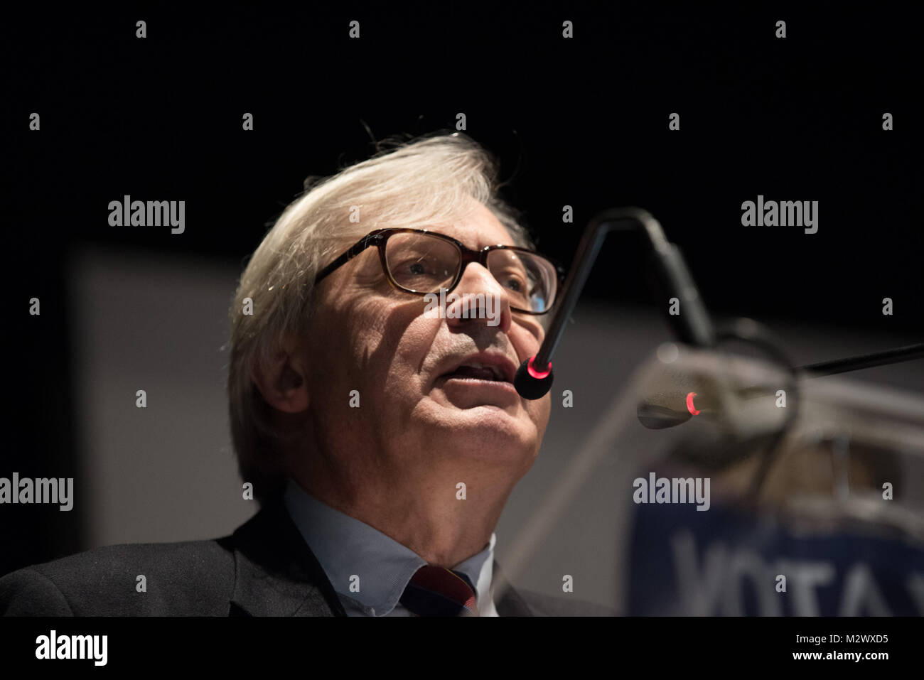 Pomigliano D'arco, Italy. 06th Feb, 2018. Vittorio Sgarbi, famous ...