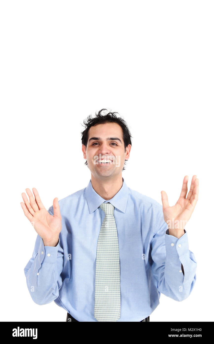 business man over white background Stock Photo - Alamy