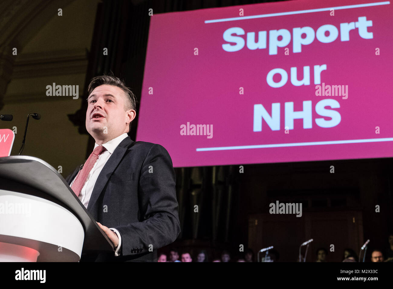 Jonathan Ashworth MP, Shadow Health Secretary at a rally held by The ...