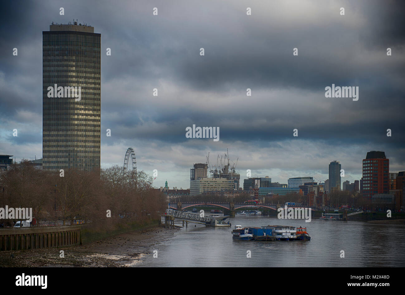 High rise Millbank Tower building at Westminster, London, UK with city ...