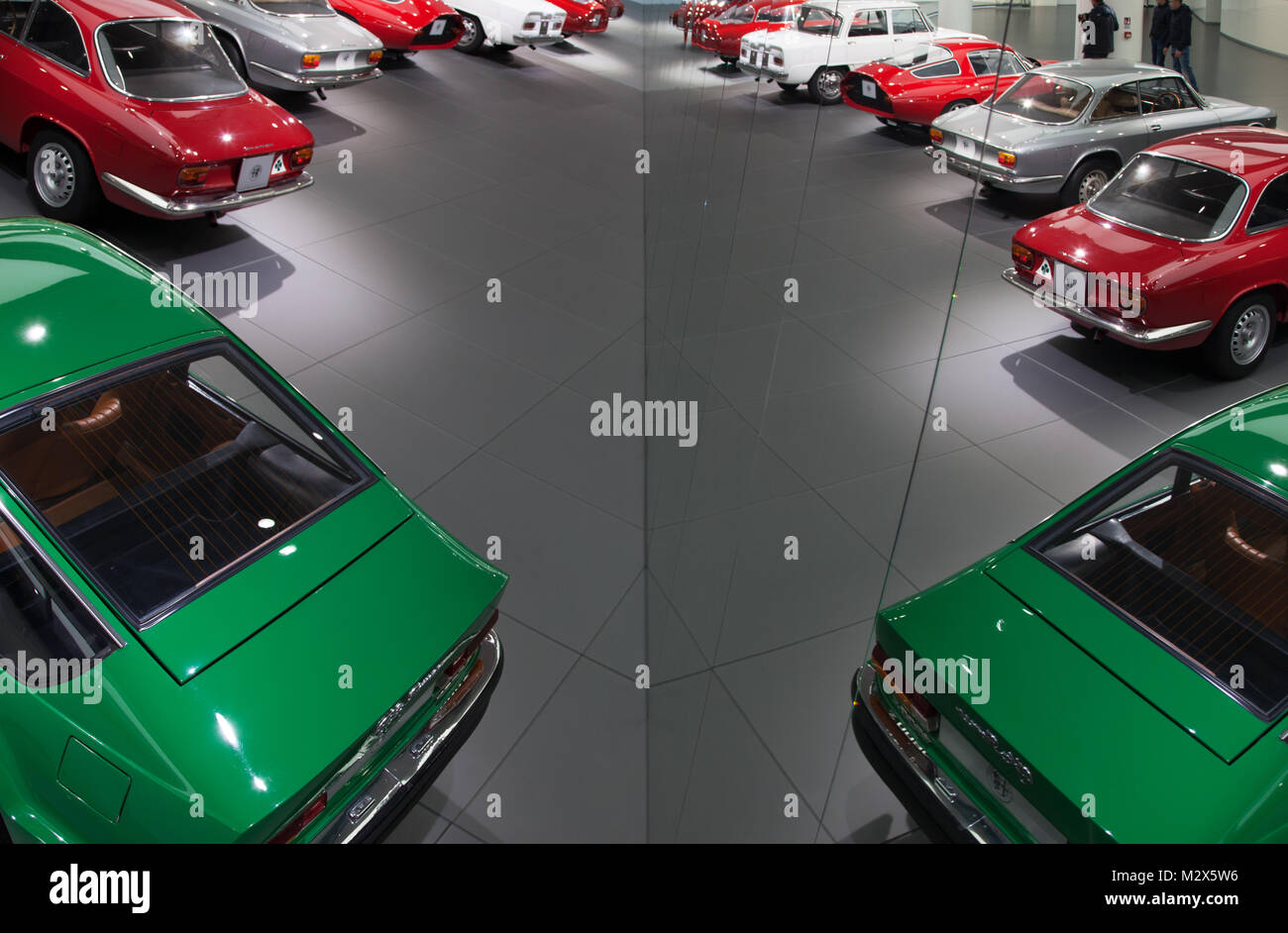 ARESE, ITALY Alfa Romeo Museum - View of Alfa Romeo vintage classic car ...