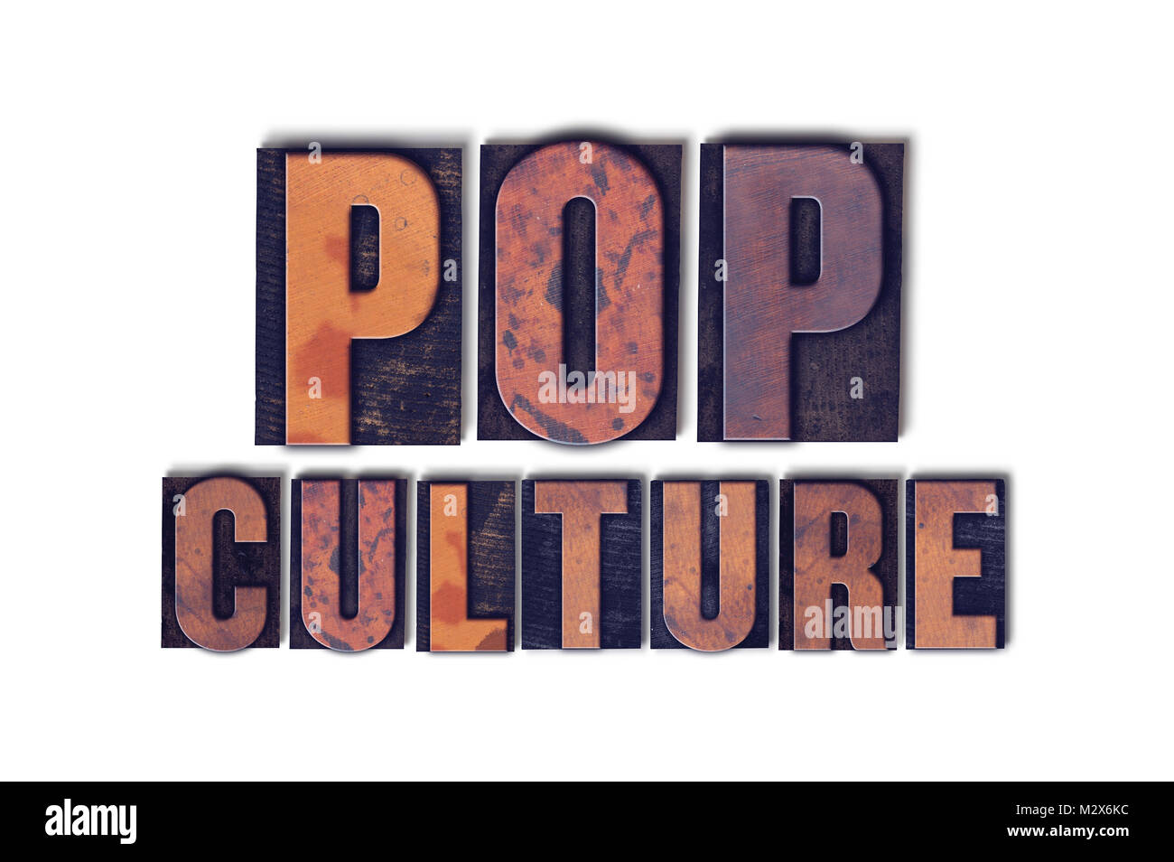 The words Pop Culture concept and theme written in vintage wooden ...