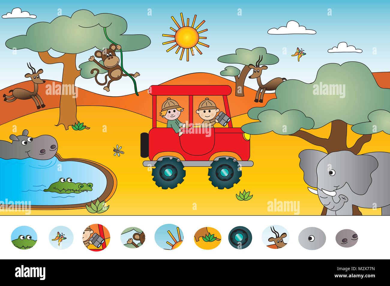 game for children: visual game Stock Photo - Alamy