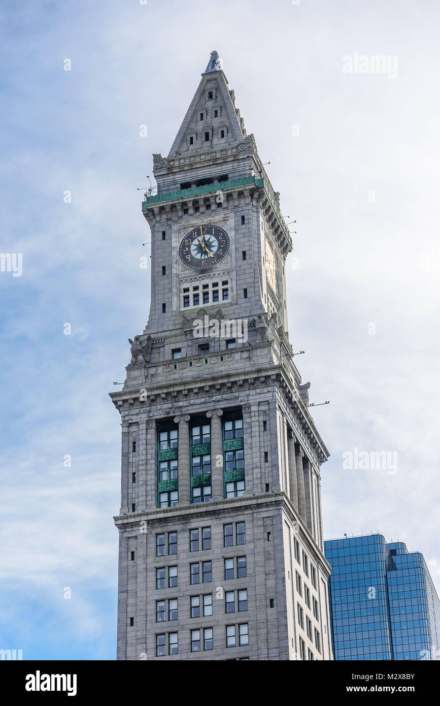 The tower of the custom house of Boston, the first skyscraper built in ...