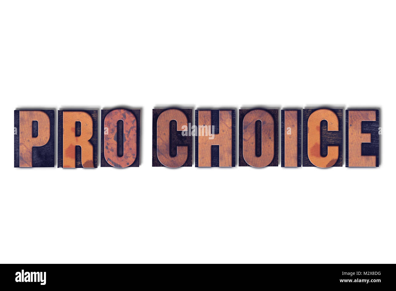 The words Pro Choice concept and theme written in vintage wooden ...