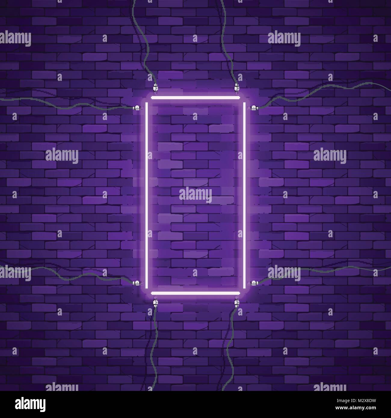 Blue abstract neon square shape Stock Vector Image & Art - Alamy