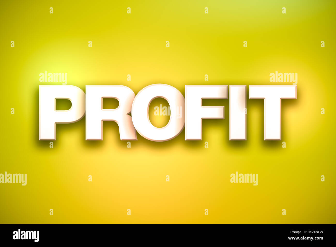 The word Profit concept written in white type on a colorful background ...