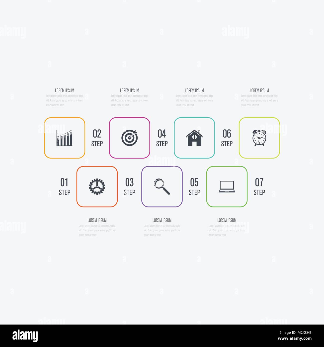 Vector illustration infographics 7 options Stock Vector Image & Art - Alamy